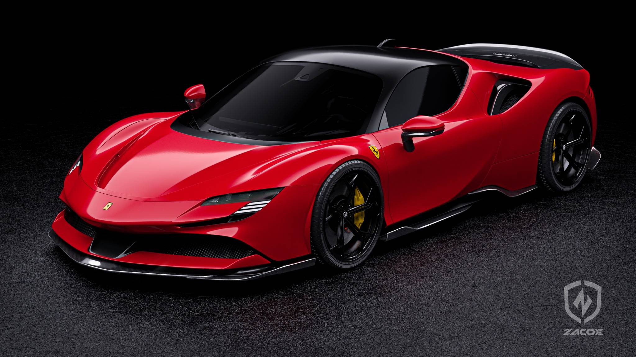 改裝／Zacoe為油電躍馬點綴！ Ferrari SF90 Stradale碳纖維空力套件上身 | 地球黃金線