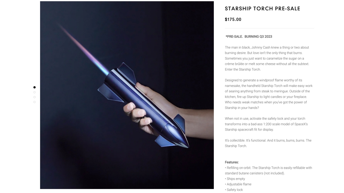 馬斯克新玩具Starship Torch 6千有找預售中 Q3發貨將成中秋烤肉神器？ | 地球黃金線
