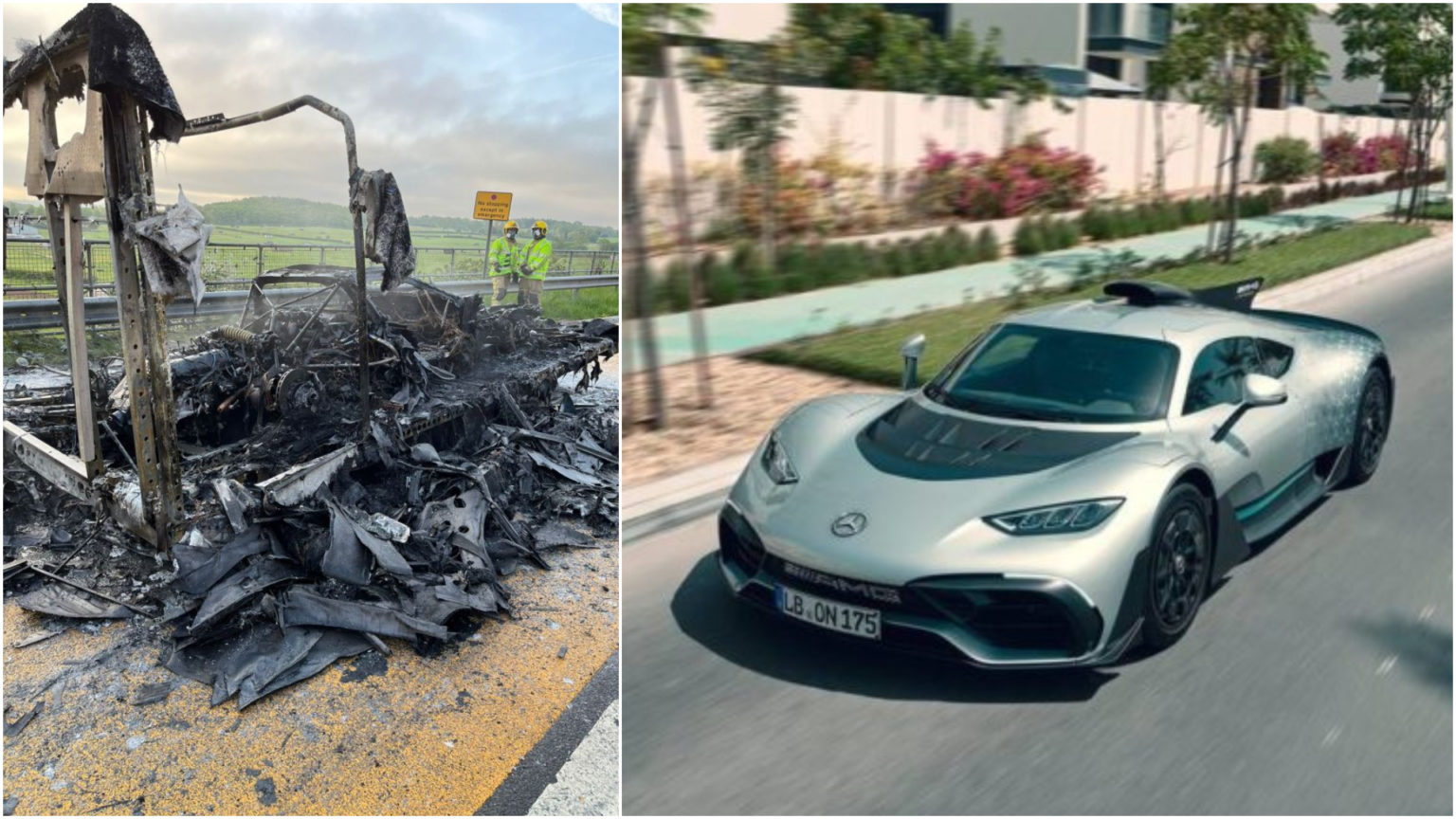 最強賓士AMG One起火「燒成灰燼」 限量275輛的8,400萬超跑「直接-1」 | 地球黃金線