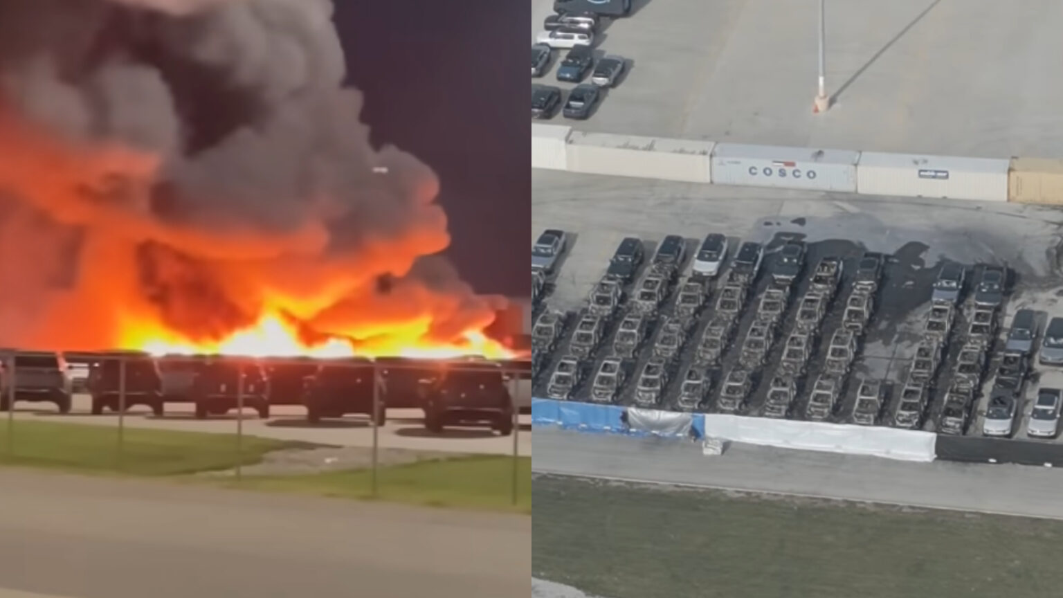 Rivian電動車工廠火災濃煙竄天際，近60輛待交電動車燒毀剩骨架！ | 地球黃金線