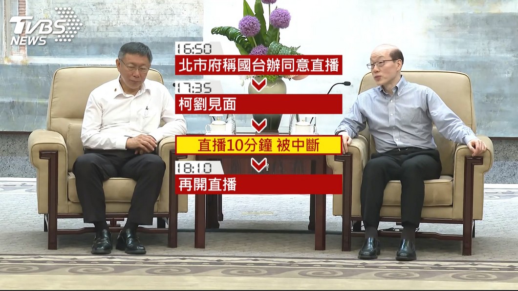 「柯劉會」直播偷偷來？ 柯：是烏龍原僅講錄影│TVBS新聞網