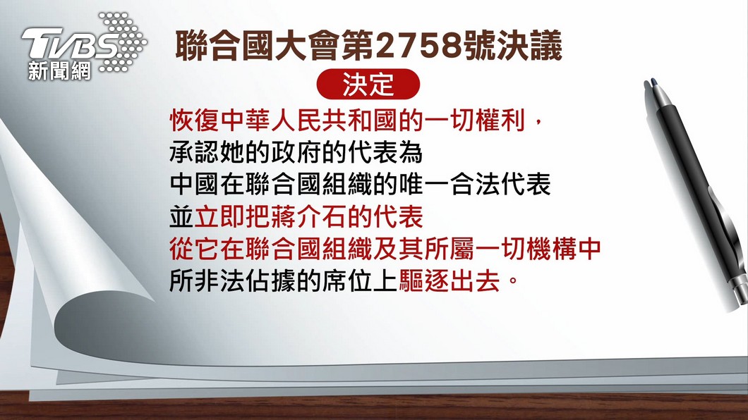 50周年前夕美批北京誤用聯大2758號決議 外交部：誠摯感謝│美國│台灣│中國│TVBS新聞網
