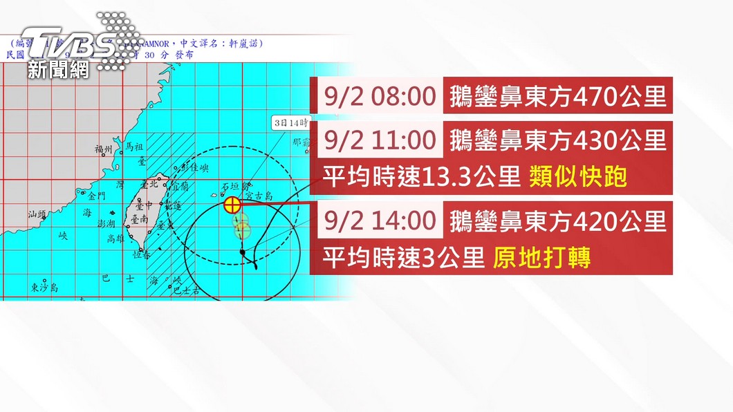 軒嵐諾龜速！ 6小時移動50km 一度原地打轉│TVBS新聞網