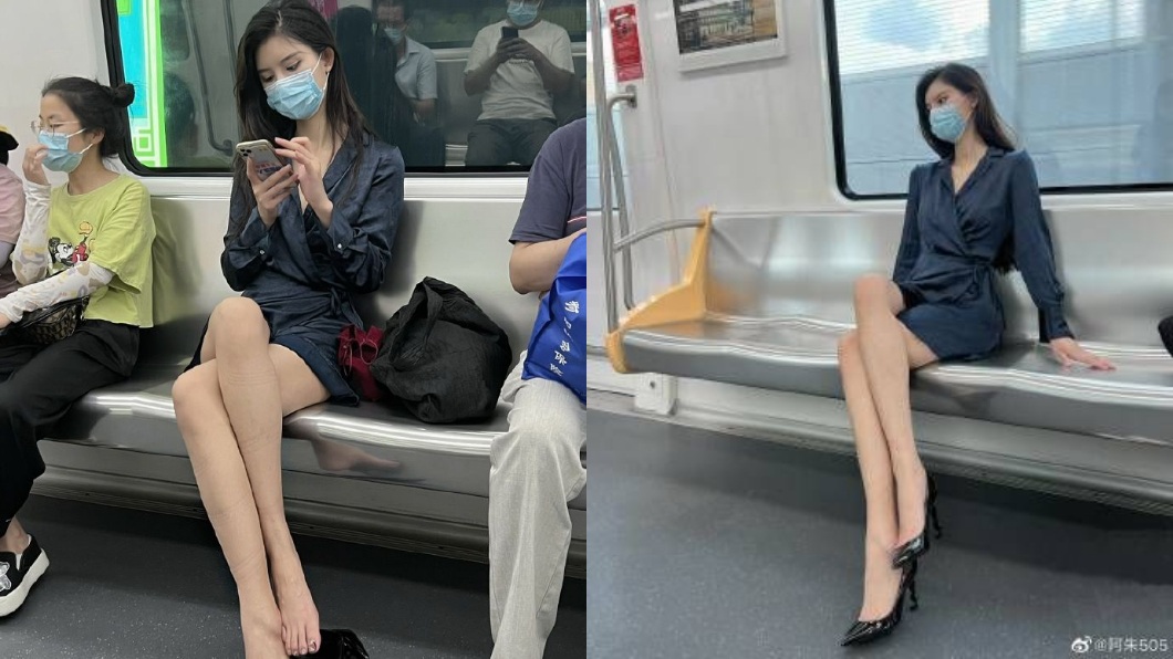 捷運長腿OL又現身！秀美背左腿綁繩縛裝 男粉嗨翻暴動│TVBS新聞網