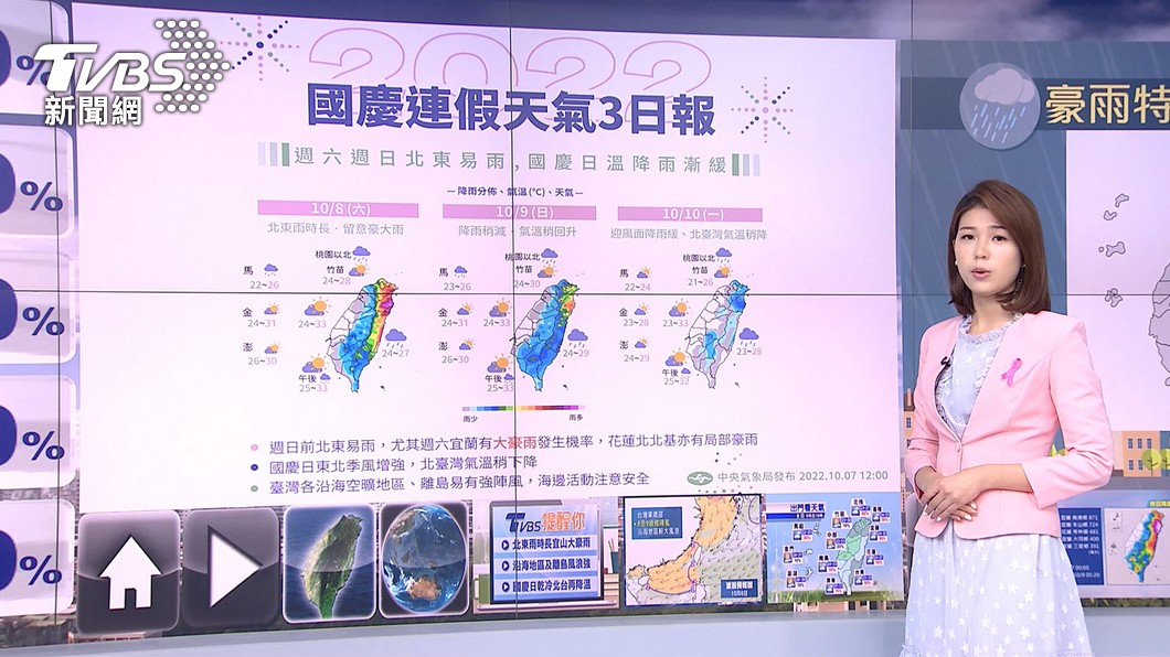 宜蘭防超大豪雨！國慶連假東北季風報到「先雨後乾」│TVBS新聞網