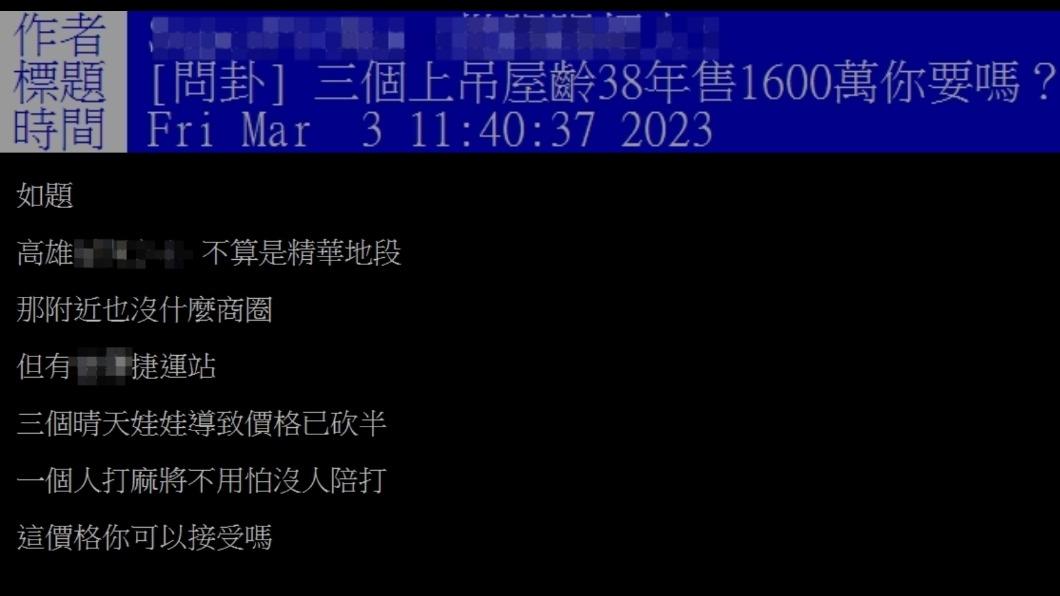 38年老屋3人尋短「開價1600萬」 網驚：連凶宅都住不起│TVBS新聞網
