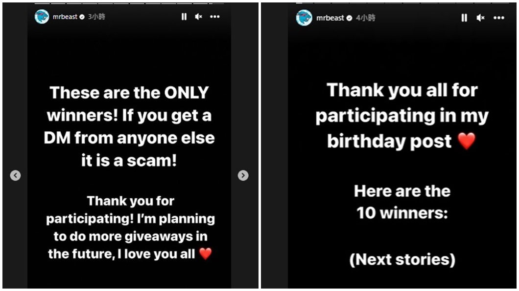 快對獎！Mr.Beast真的發錢了 「親曝名單」每人爽收30萬│mrbeast ig│YouTuber│生日│TVBS新聞網