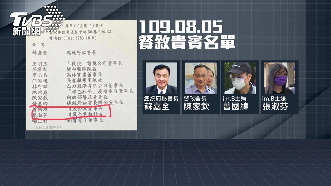 遭爆與im.B主嫌餐敘 蘇嘉全、陳家欽皆座上賓│im.B詐騙案│聚餐│賓客│TVBS新聞網