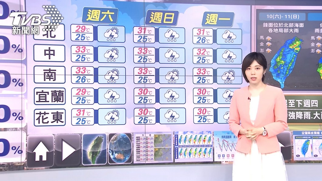 鋒面、低壓帶接棒影響！雨下一周 降雨熱區在這│TVBS新聞網