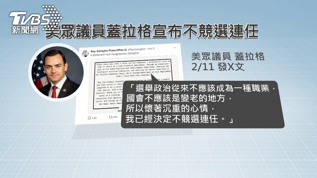 美參院通過援外法案、逾950億美元資助烏以台 蓋拉格傳2月21日率團訪台│TVBS新聞網
