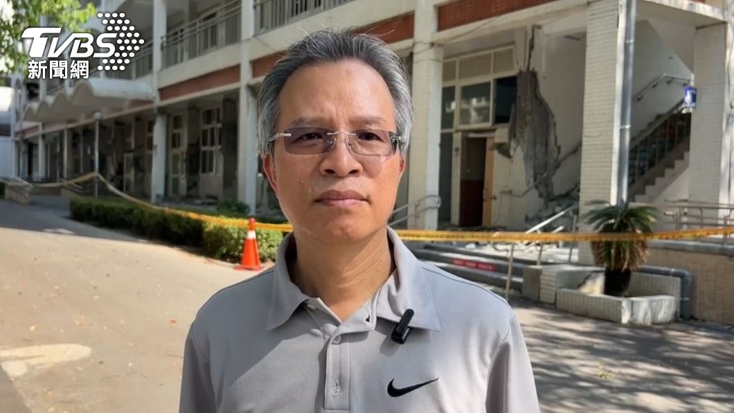 強震搖！花蓮女中45年校舍塌陷 梁柱鋼筋裸露變「廢墟」│TVBS新聞網