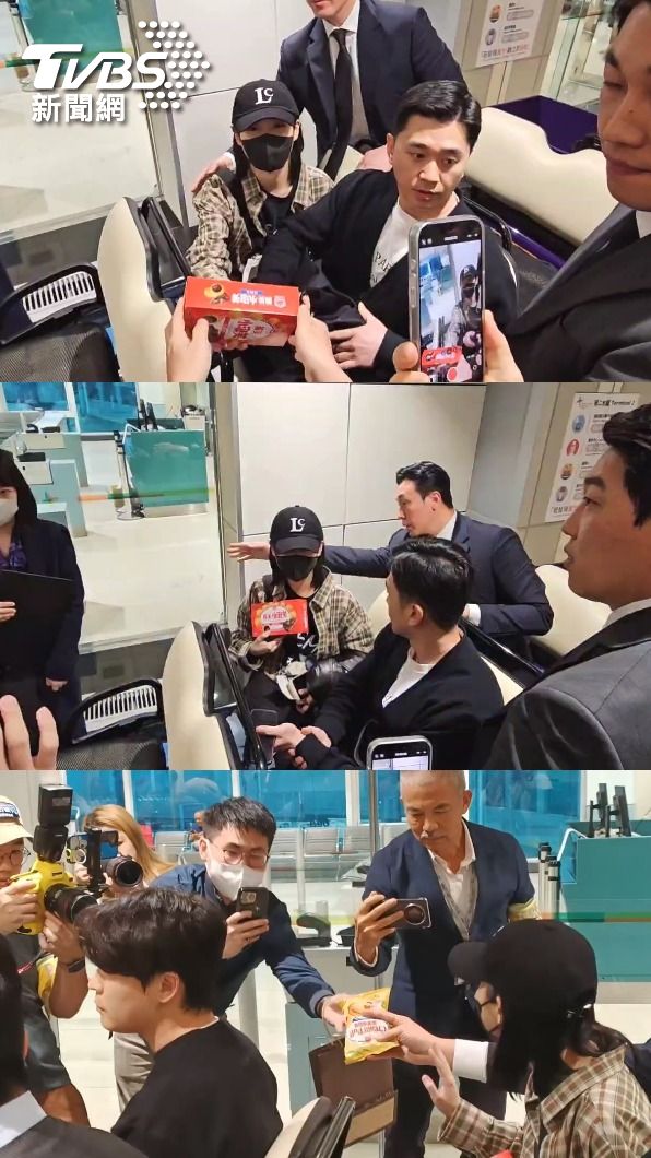 直擊／IU抵達台灣！阿嬤誤入保鑣親切請走 現場收2包義美泡芙│TVBS新聞網