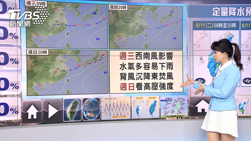 西南風擾台！ 南雨北晴天氣差異大 高溫飆34度 明東南部恐有焚風│TVBS新聞網
