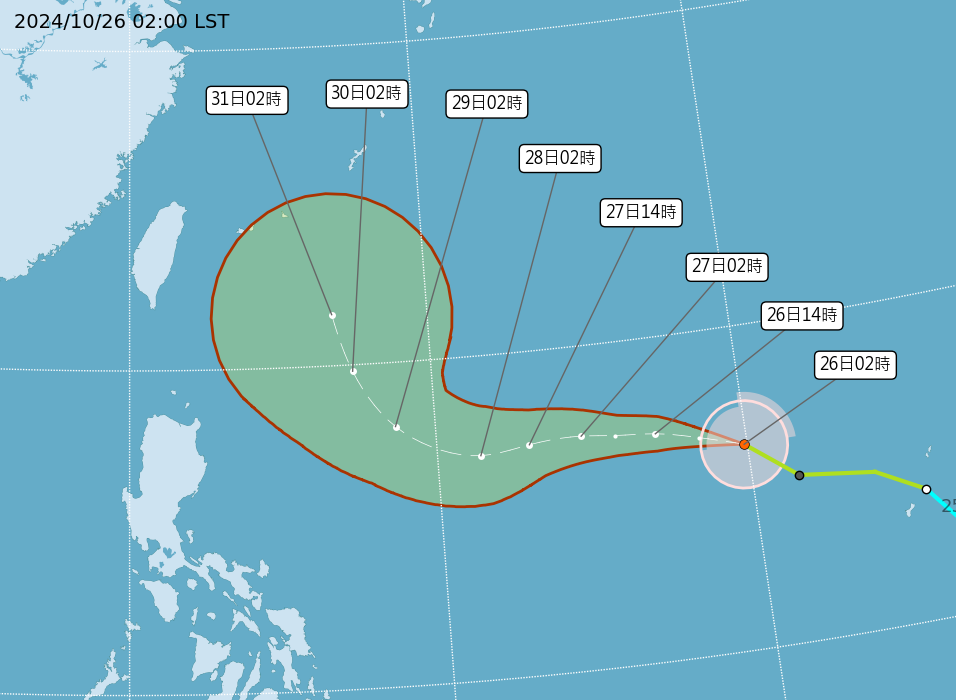 天氣／康芮颱風挑戰中颱！最新路徑「大轉彎北上」 週末5地灌雨│TVBS新聞網