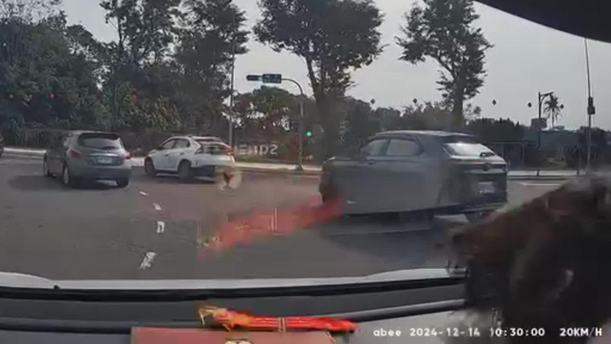 疑偵測旁車影子 特斯拉AEB突煞停 女慘撞頭│TVBS新聞網