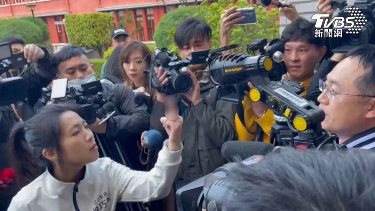 綠委突襲佔議場！李坤城這句話 徐巧芯怒「比中指」嗆：垃圾黨│TVBS新聞網