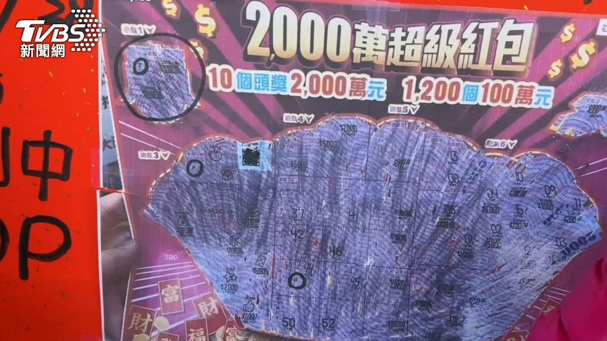2000萬頭獎又出現一張！新竹竹蓮寺彩券行 在地人現場刮中│TVBS新聞網