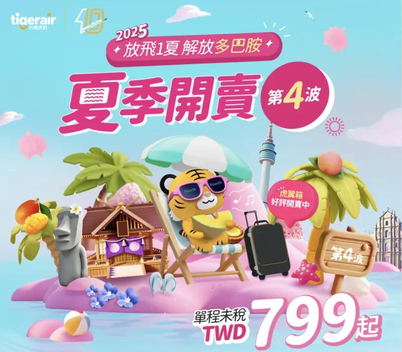 台灣虎航夏季促銷「機票最低799元起」 今10時限量開搶│TVBS新聞網