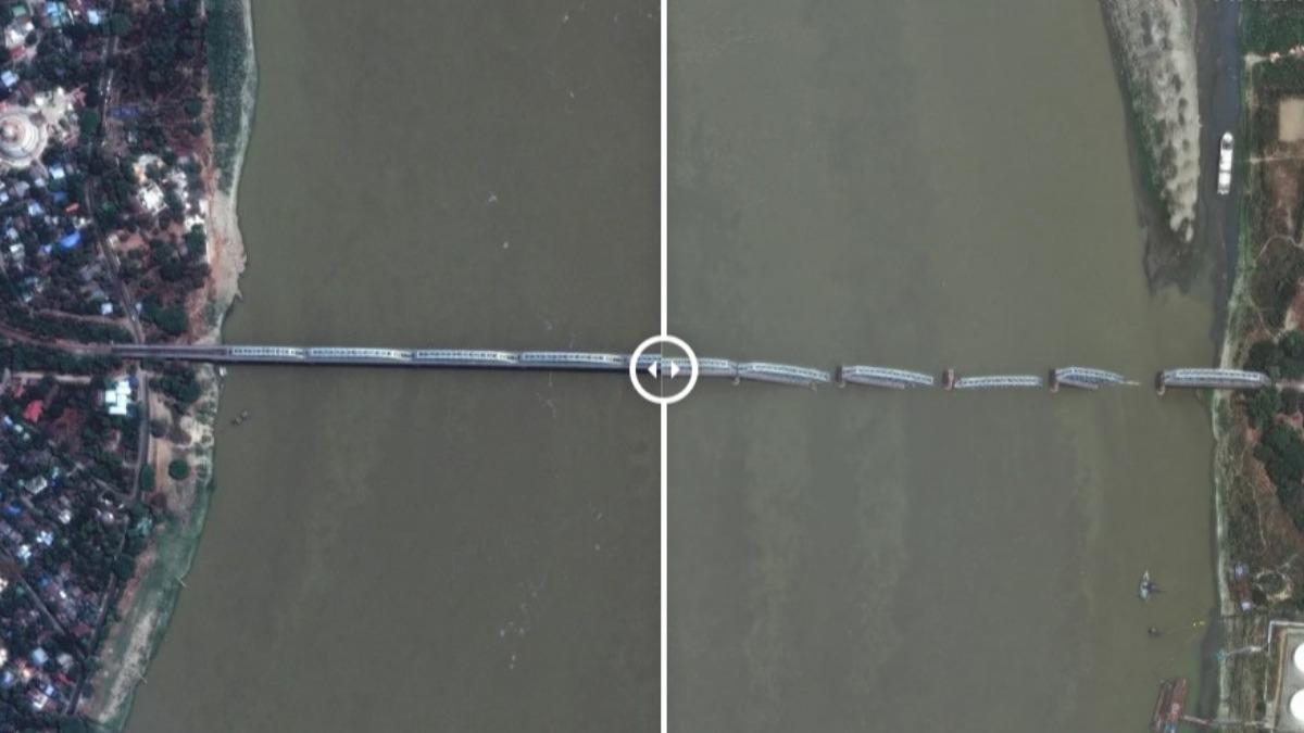 緬甸7.7強震「前後衛星對比照曝」 機場塔台倒塌慘況直擊│TVBS新聞網