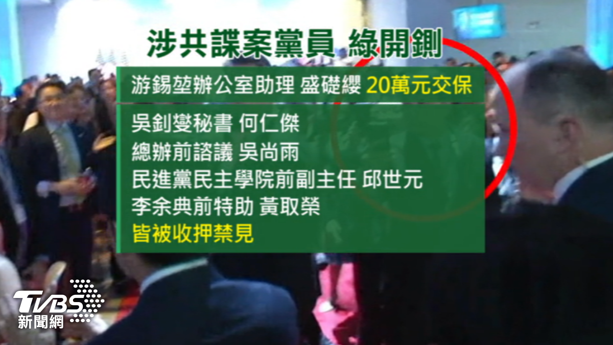 5名黨員涉共諜 民進黨開鍘：除黨籍、不寬貸│TVBS新聞網