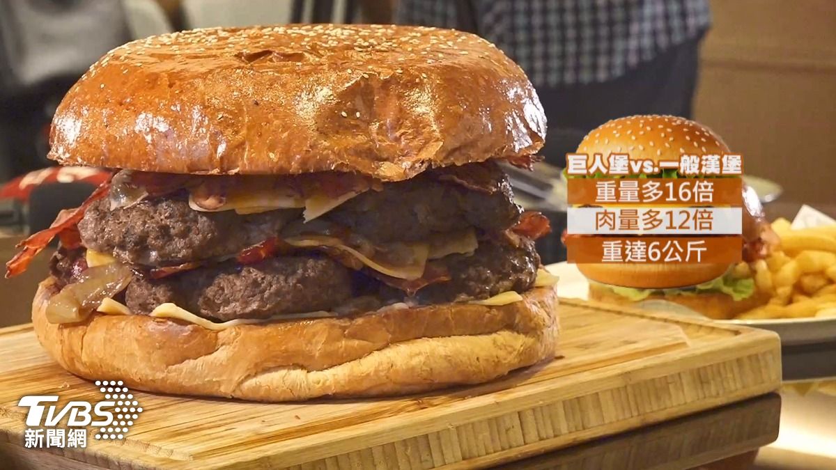 大胃王挑戰！「6kg」超巨漢堡PK雞腿堡買1送1│TVBS新聞網