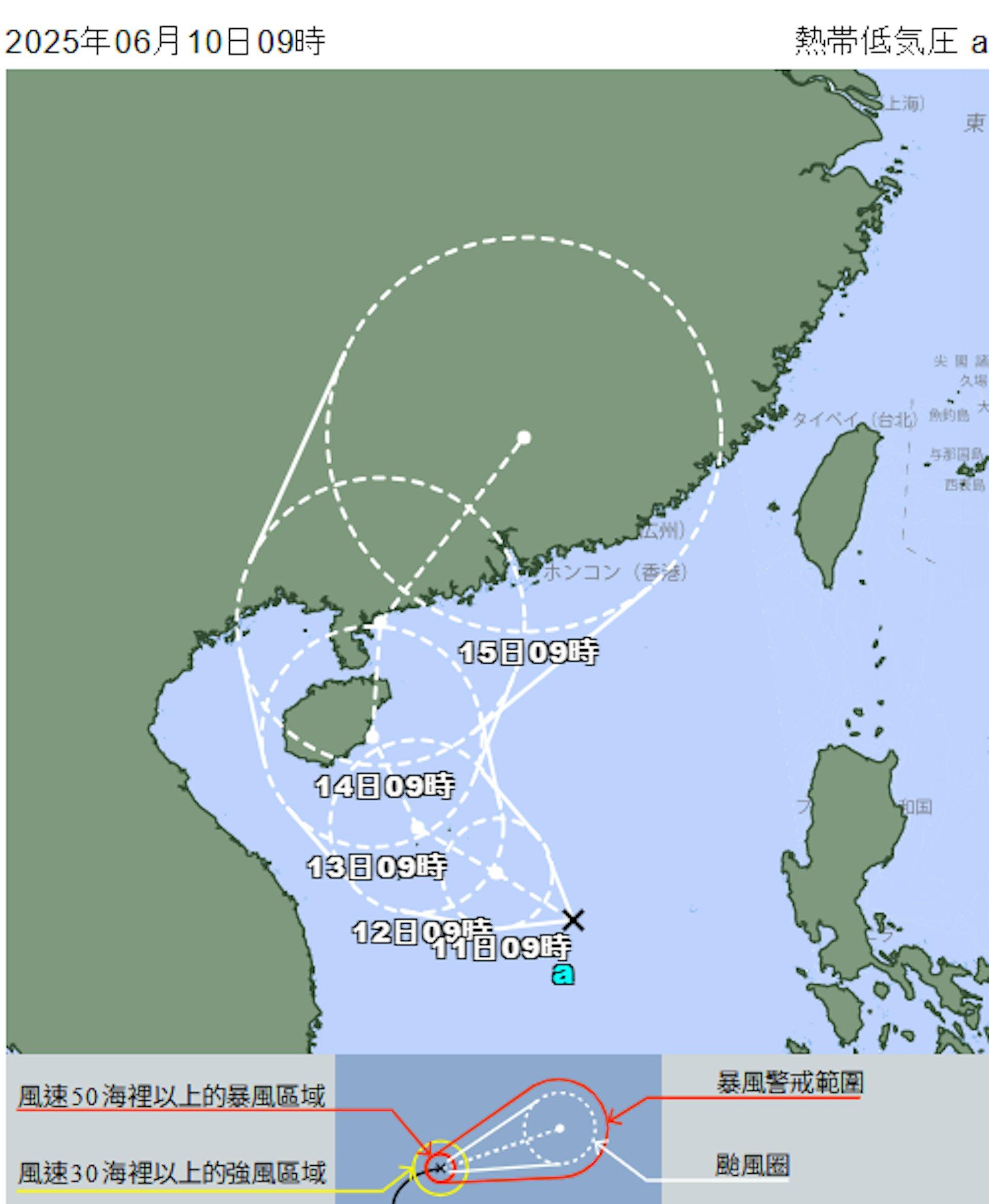 天氣／準颱風蝴蝶往哪飛？台日韓中「預測路徑」一次看│TVBS新聞網