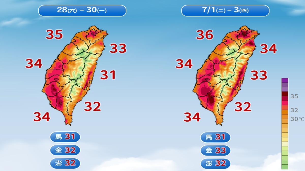 天氣／下週恐又有颱風！專家曝「預測路徑」 全台週末熱破36°C│TVBS新聞網