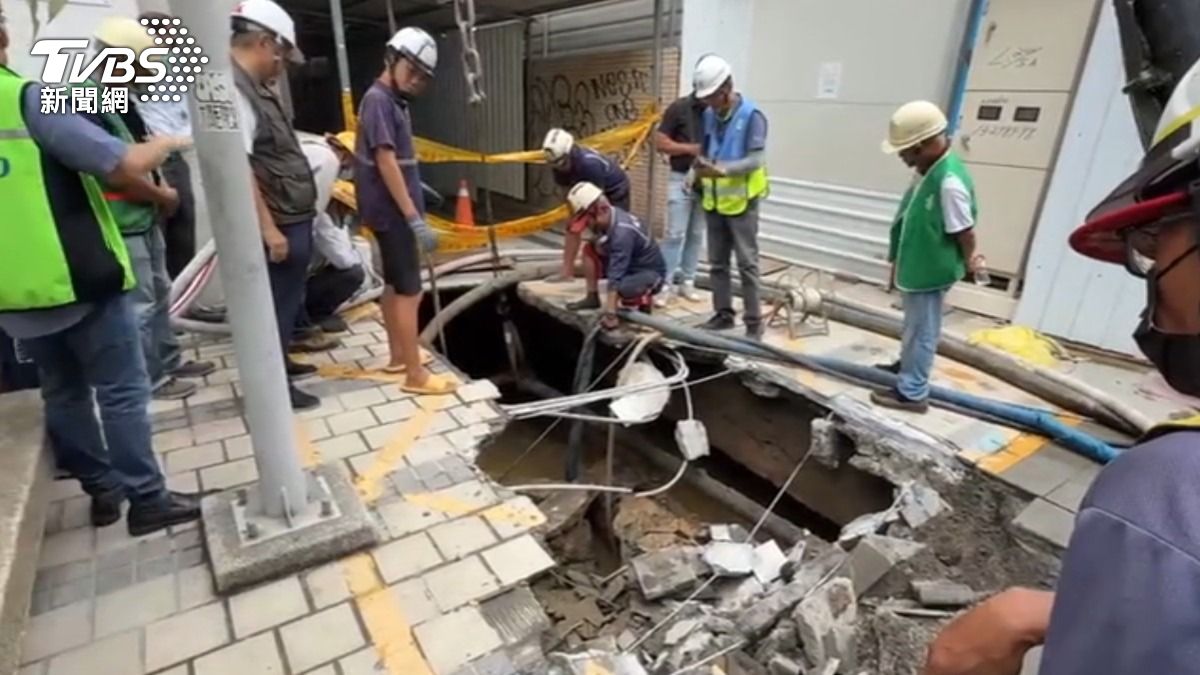 大同醫院旁「2.5米深」天坑 影響水壓、釀停電│TVBS新聞網