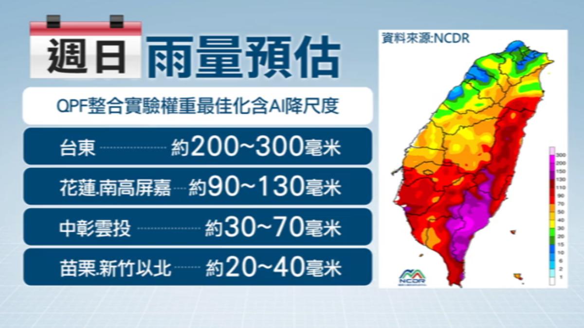 暴雨來襲！準丹娜絲「週日最靠近」南部雨量恐破200毫米│TVBS新聞網