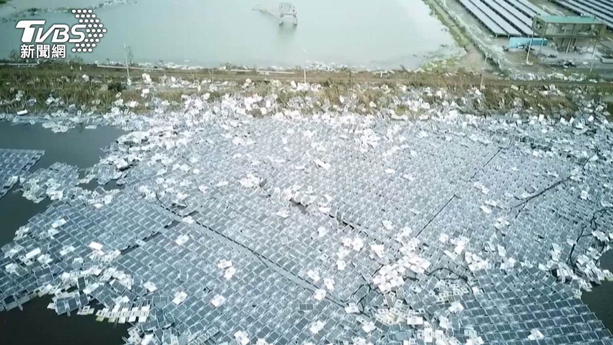 嘉義新塭光電場砸2.88億！ 完工2年遭丹娜絲摧毀 空拍畫面曝│TVBS新聞網