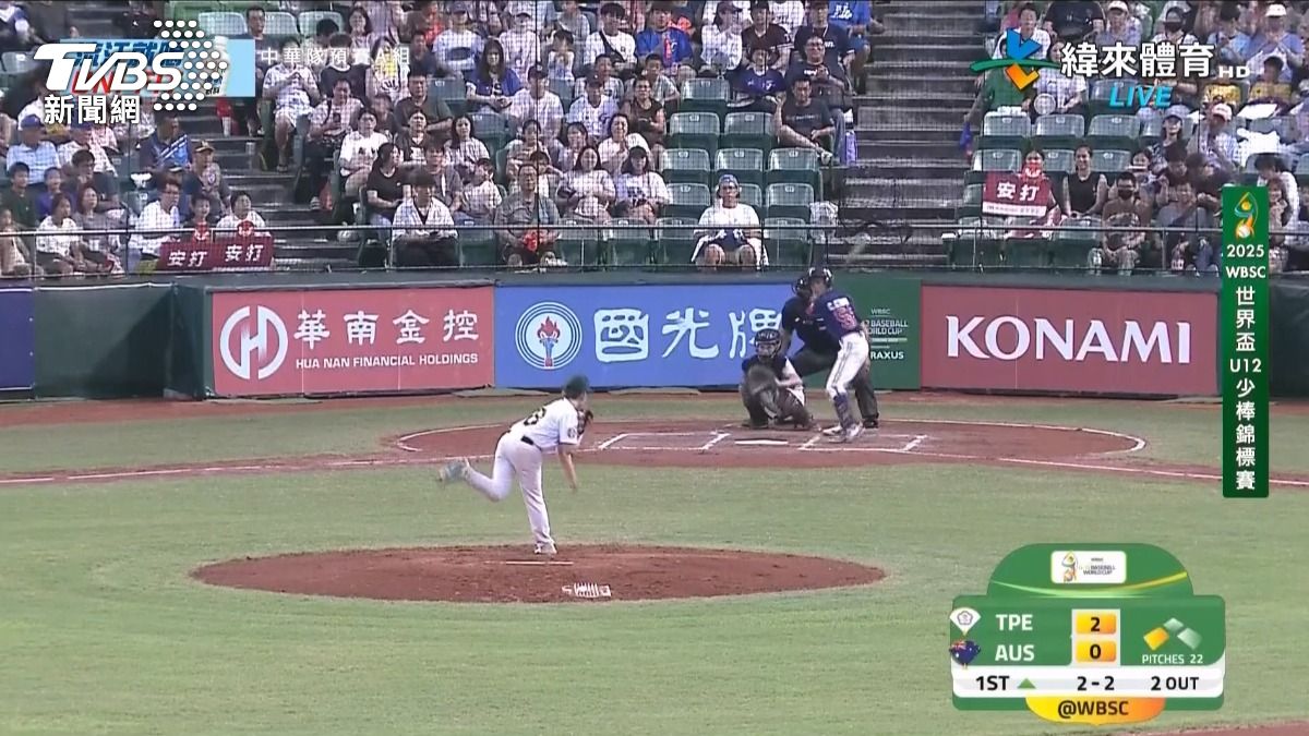 U12世界盃中華隊9次盜壘！13:0扣倒澳洲奪2連勝│TVBS新聞網