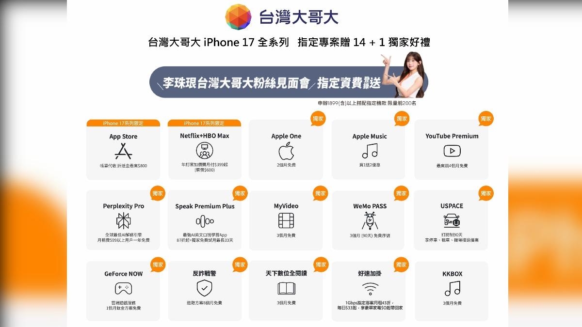 iPhone 17三大電信優惠一次看 預購時間、資費全公布│TVBS新聞網