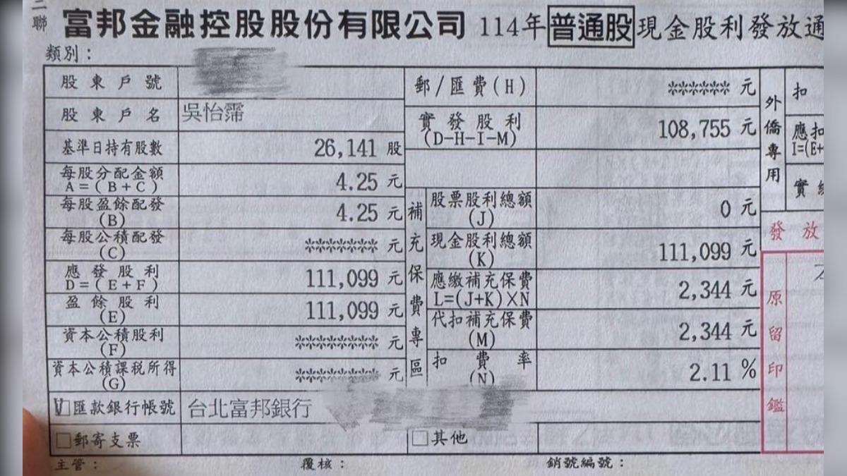 吳怡霈握60張兆豐金！曬股利通知書「進帳驚人」 秒下單iPhone 17│TVBS新聞網