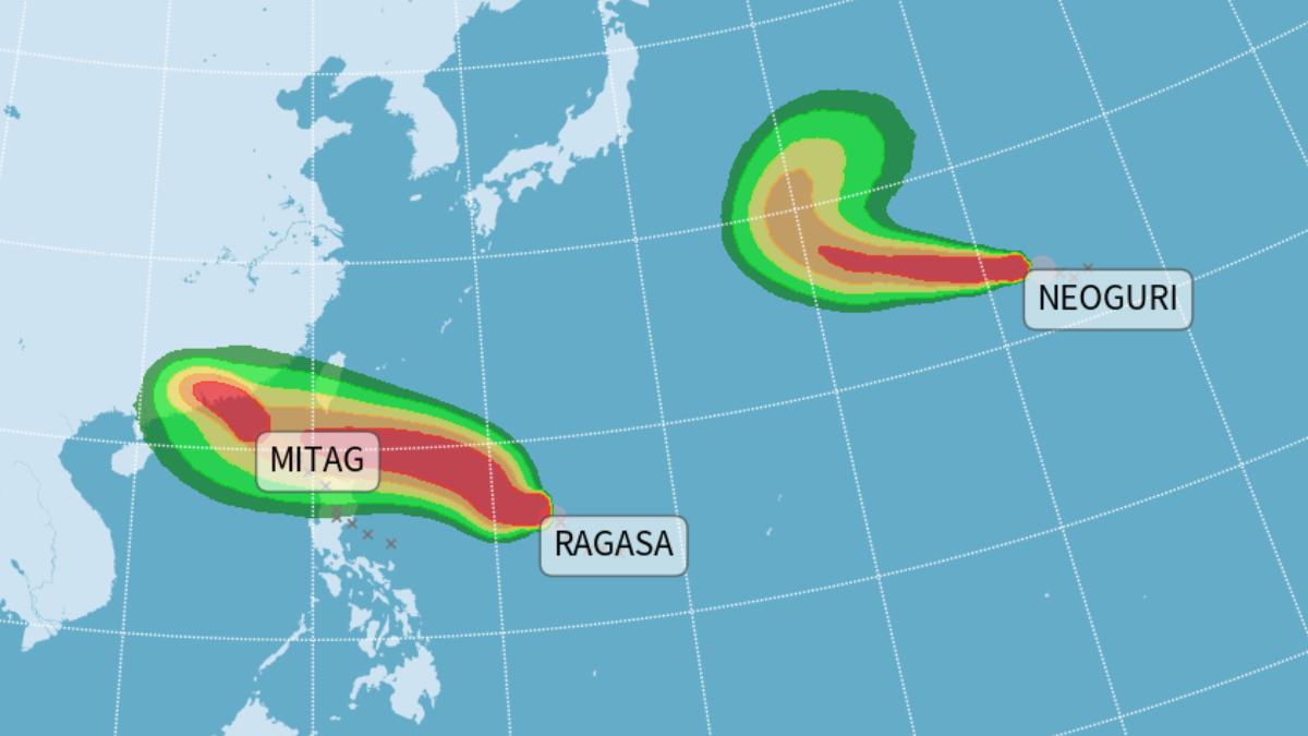 Taiwan faces triple typhoon threat as storms develop│TVBS新聞網