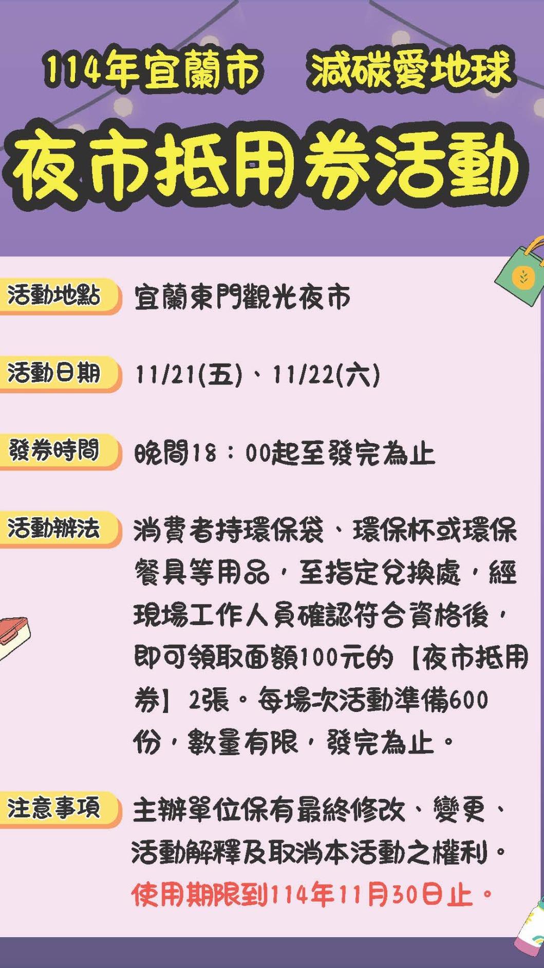 帶環保袋逛夜市就賺200！宜蘭東門夜市限量抵用券開搶│TVBS新聞網
