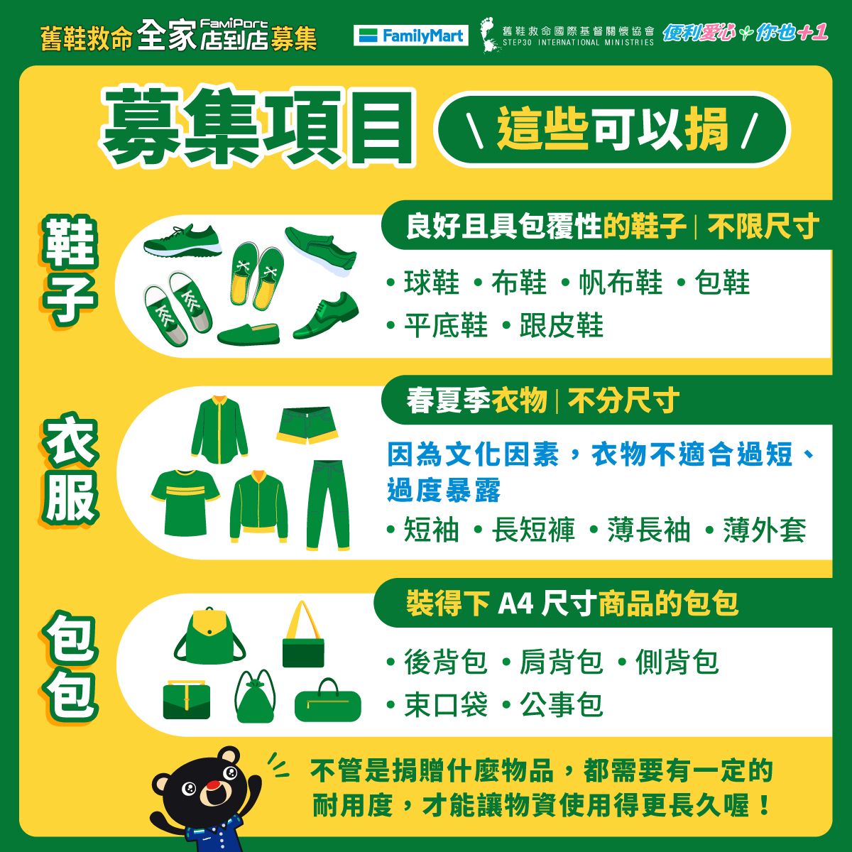 回收舊鞋、衣物「整年咖啡免費喝」！全家超商募集 門市都適用│TVBS新聞網