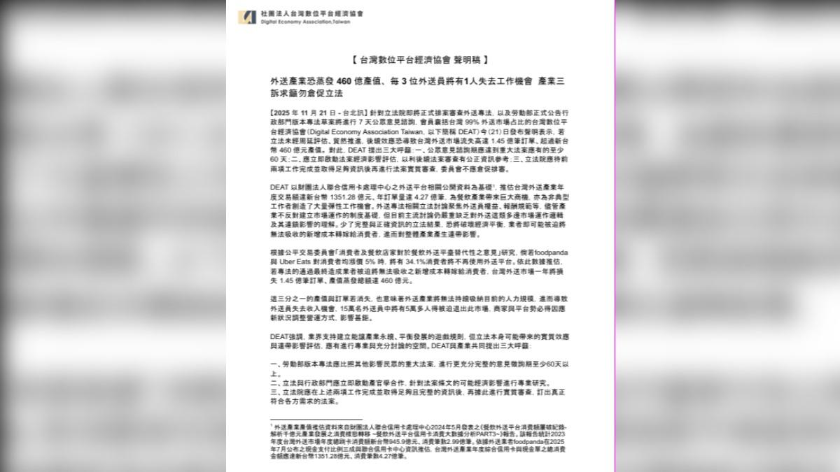 外送運費恐暴增？每爬1樓加收5元 DEAT警告：產業蒸發460億│TVBS新聞網