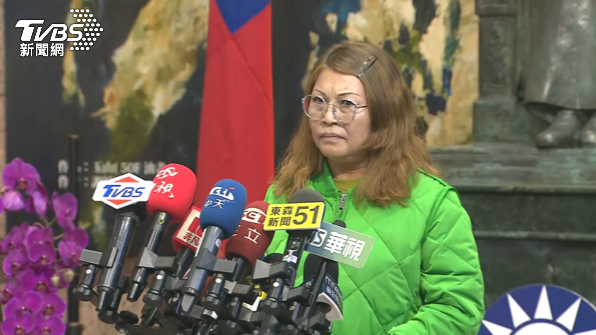 批藍「誘導人喊統一」 國民黨中常委何鷹鷺穿著綠衣宣布退黨│TVBS新聞網