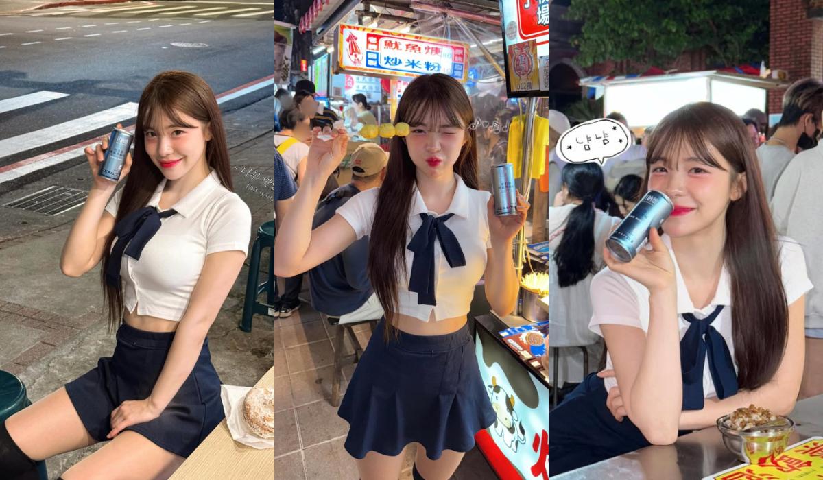 野生李多慧「貼身學生服」逛寧夏夜市！露絕對領域粉絲暴動喊可愛│TVBS新聞網