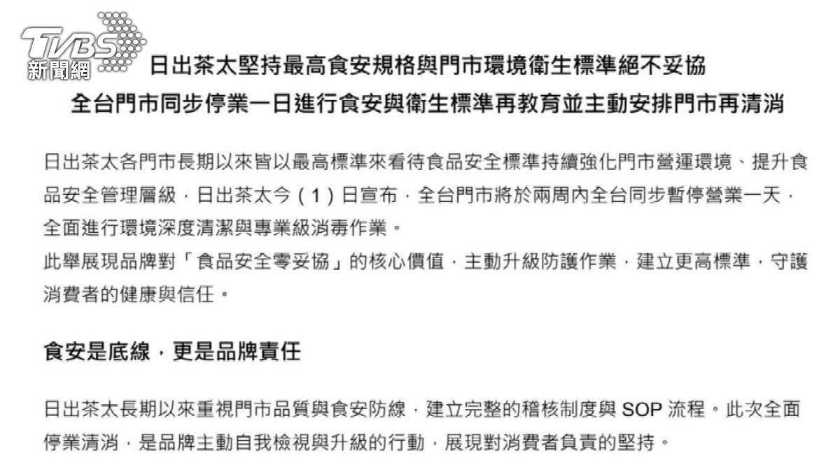 珍奶噁見「整隻蟑螂」！顧客嘔吐反胃 日出茶太回應了│TVBS新聞網