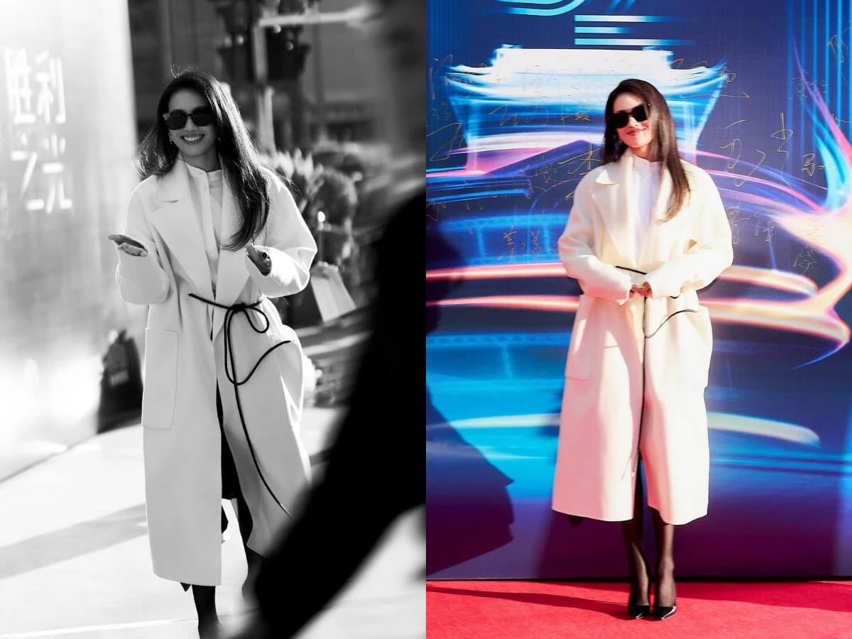 「奶白色大衣」不顯老！舒淇穿「這牌」展氣勢 不規則剪裁提亮氣色│TVBS新聞網