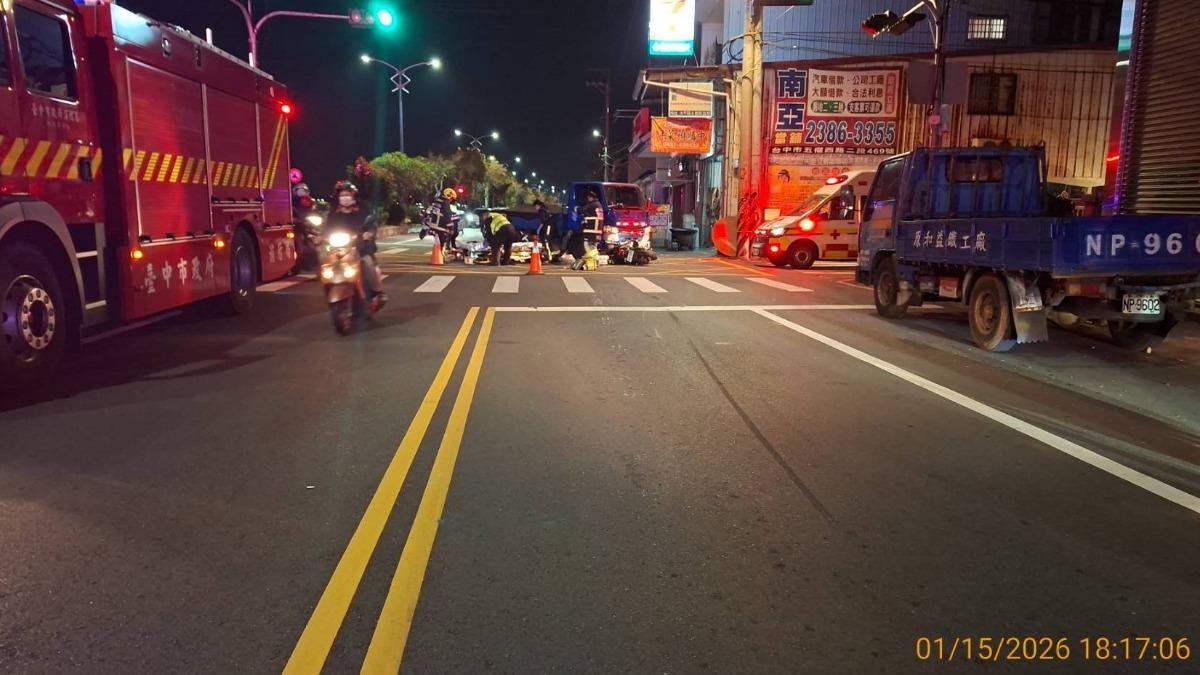 快訊／台中死亡車禍！小貨車左切未禮讓 25歲直行騎士猛撞慘死│TVBS新聞網