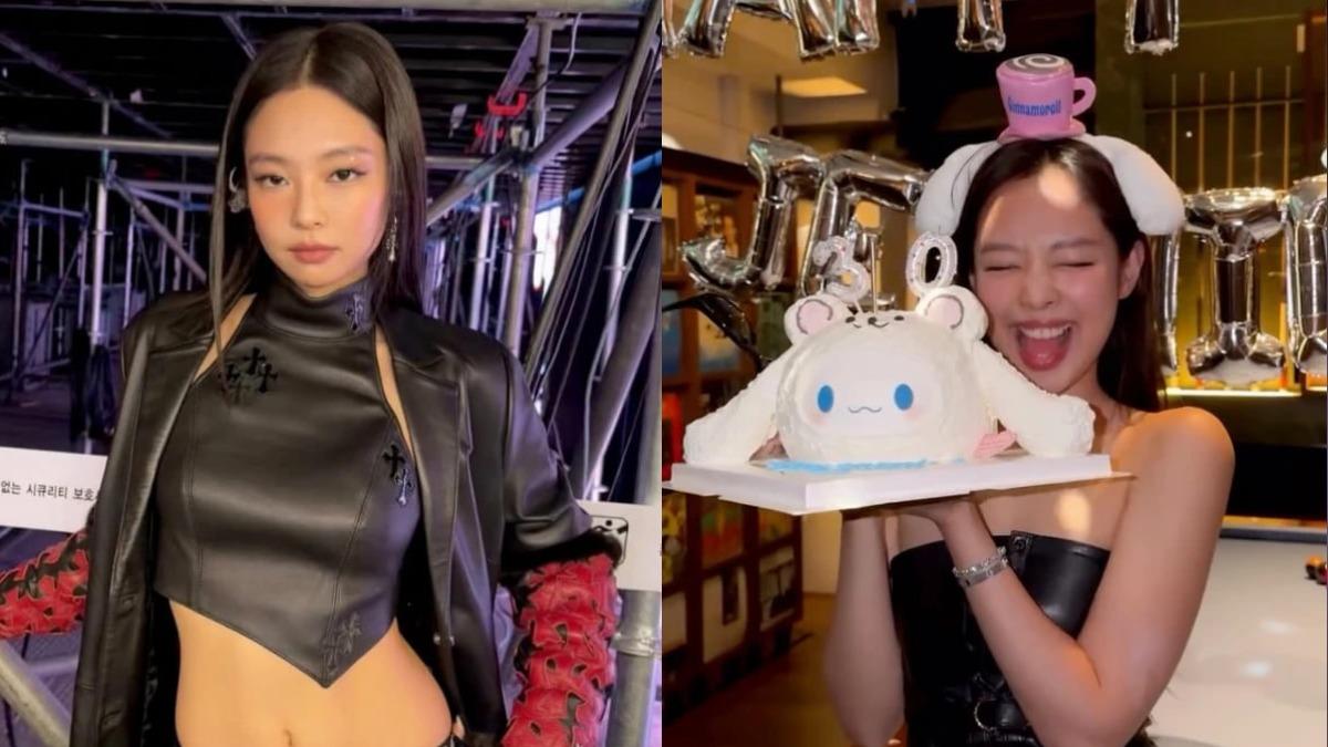 Jennie生日全黑穿搭！克羅心皮裙訂製造型吸睛 LISA也穿過│TVBS新聞網