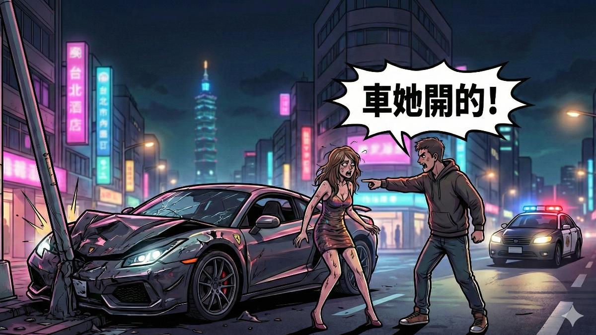 情侶信義區嗨完酒駕肇事 狠心男友甩鍋「車她開的」│TVBS新聞網