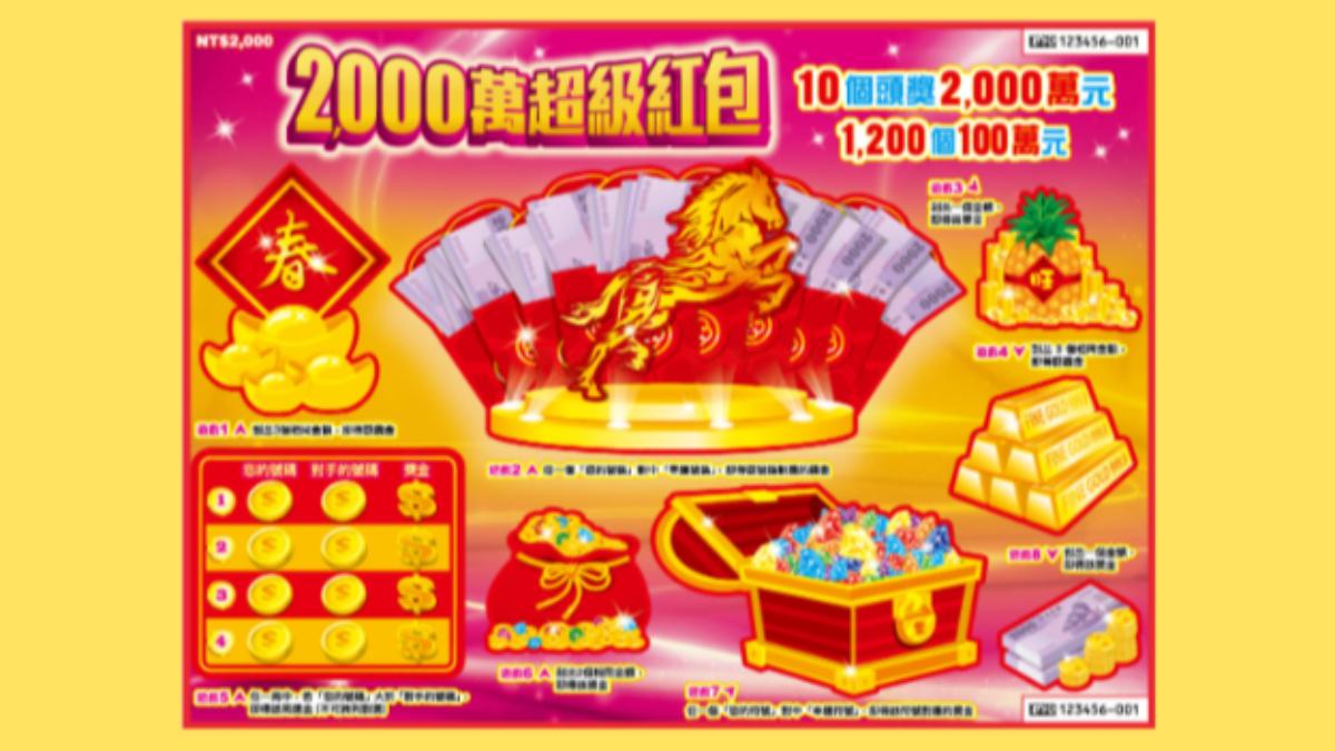 過年拚一波！台彩推10款春節刮刮樂 售價、中獎率一次看│TVBS新聞網