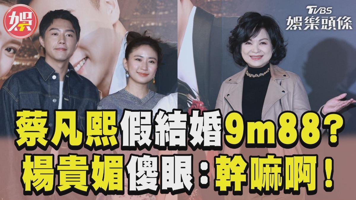 影音／蔡凡熙被拱「為800萬假結婚9m88」 楊貴媚傻眼大喊：幹嘛啊！│TVBS新聞網