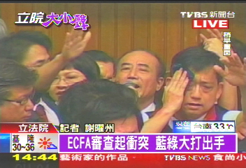 ECFA／〈快訊〉ECFA審查起衝突！ 藍綠大打出手│TVBS新聞網