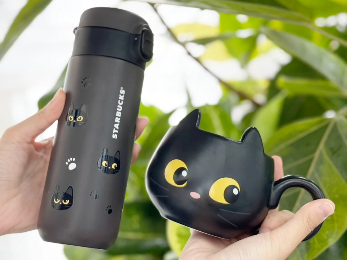 星巴克買一送一喝4天，超萌「黑貓娃包」太欠收！超商咖啡特價10元|女人我最大